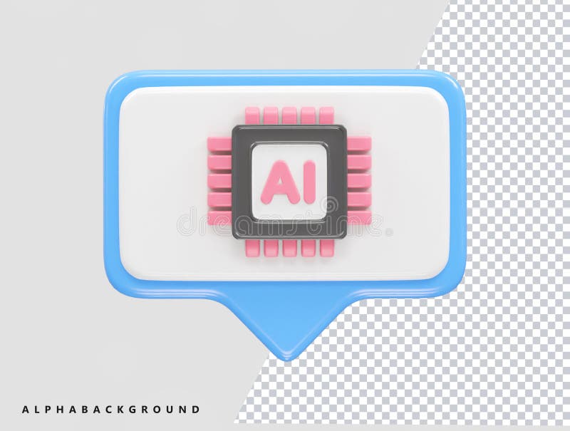 Ai Icon Vector Illustration Element 3d Rendering Transparent Eps Stock ...