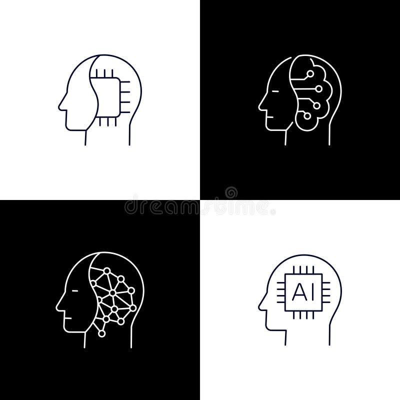 AI Icons, AI Question Answering, AI-powered Question Answering. Stock ...