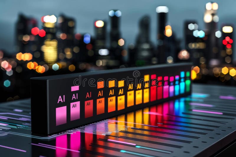 AI Icons on Digital Control Panel, Technology Integration, Innovation ...