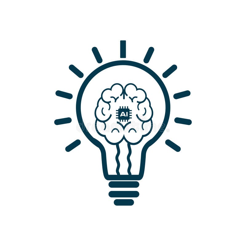 AI Idea Creation Symbol, and AI Set Up in a Symbol Bright for AI Vector ...