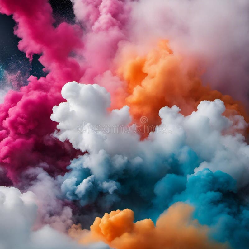 An AI Illustration of an Abstract Painting Made from Multiple Colored ...