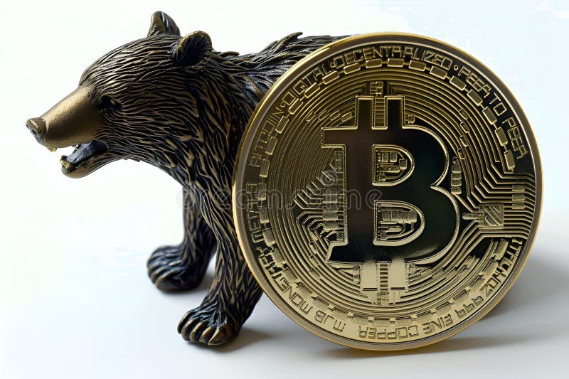 AI Illustration of a Bear with a Bitcoin Symbol on Its Chest ...