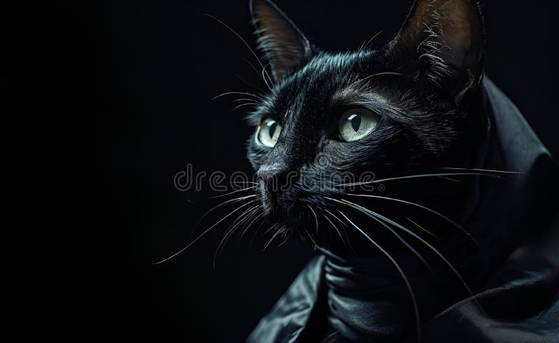 AI Illustration of a Black Cat Wearing a Robot Costume. Stock ...