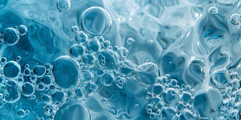 Illustration of Blue Background with Hydrogen Molecule Stock ...