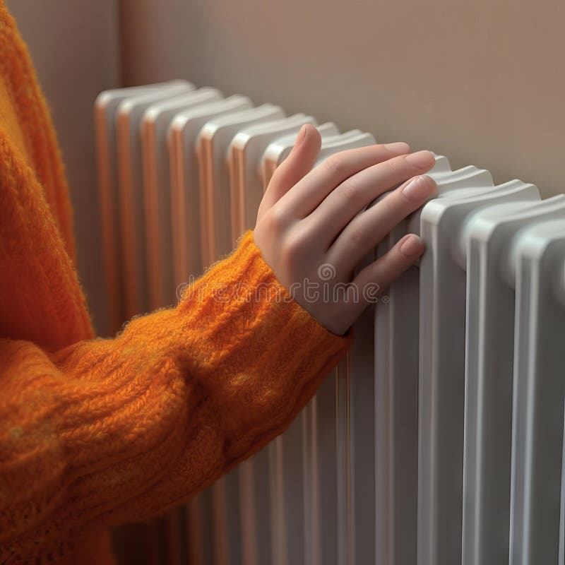 An AI Illustration of a Close Up of a Person Placing a Radiator Over it ...