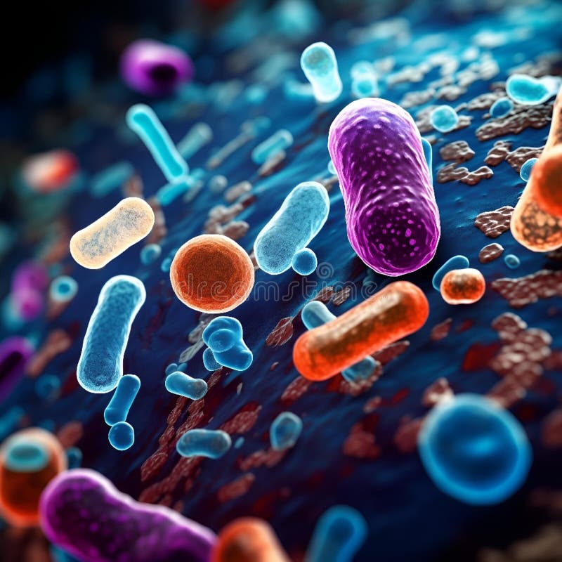AI Illustration of a Colored Egg Cell Containing a Variety of Different ...