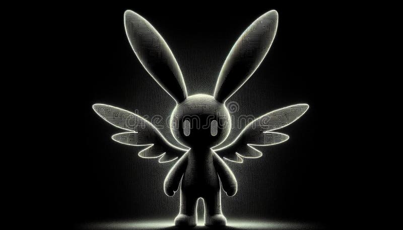 An AI Illustration of the 3d Animation of the Devil Bunny is Shown on a ...