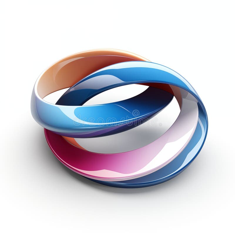 An AI Illustration of Two Colored Rings that are in the Shape of a ...