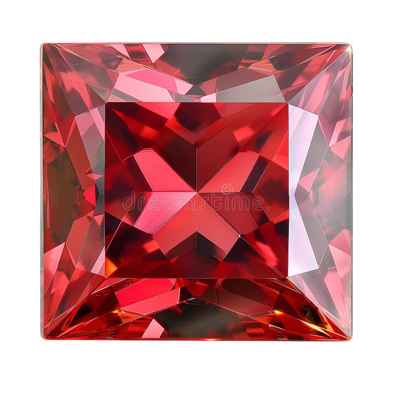 Isolated Red Ruby Gem Crystal Stock Illustration - Illustration of ...