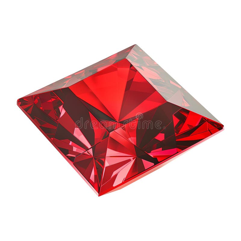 Isolated Red Ruby Gem Crystal Stock Illustration - Illustration of ...