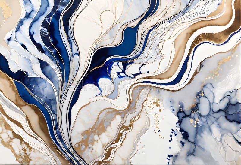 AI Illustration of a Marble-like Pattern. Stock Illustration ...