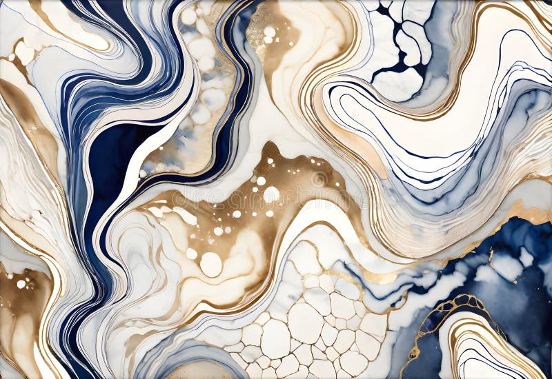 AI Illustration of a Marble-like Pattern. Stock Illustration ...
