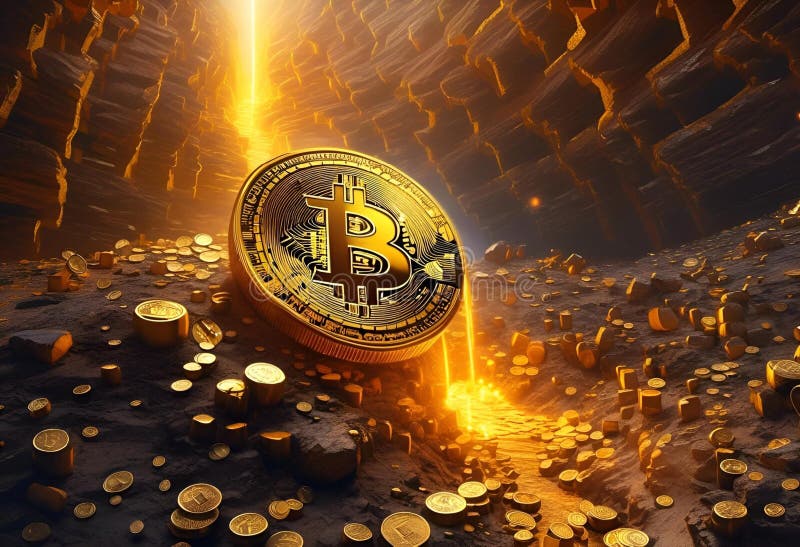 AI Illustration of a Stunning Visual Representation of a Bitcoin with ...