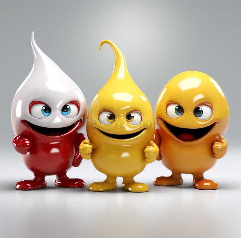 An AI Illustration of Three Different Sized Characters are Standing ...