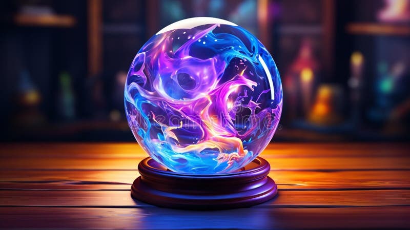 AI Illustration of a Vibrant Blue Fireball Illuminated by the Sunlight ...