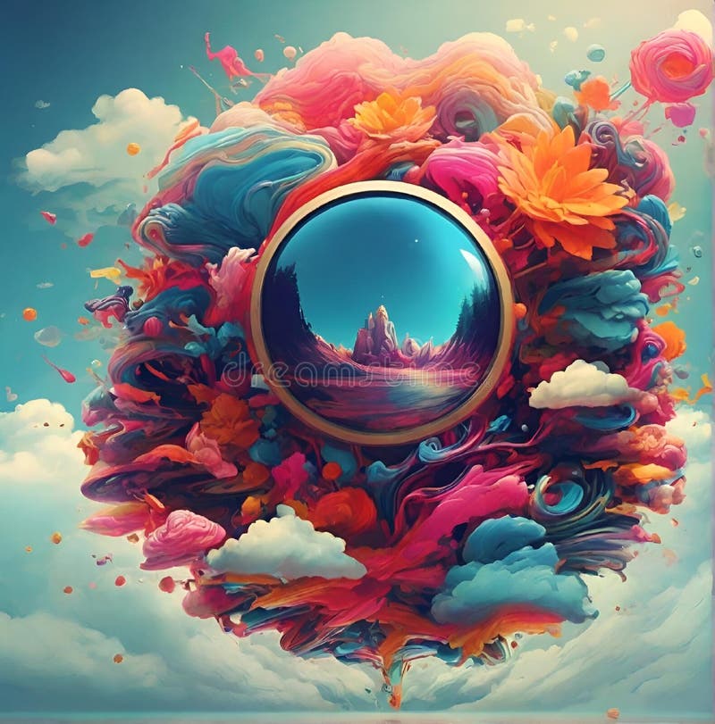 AI Illustrtaion of a Very Cool Wallpaper Stock Illustration ...