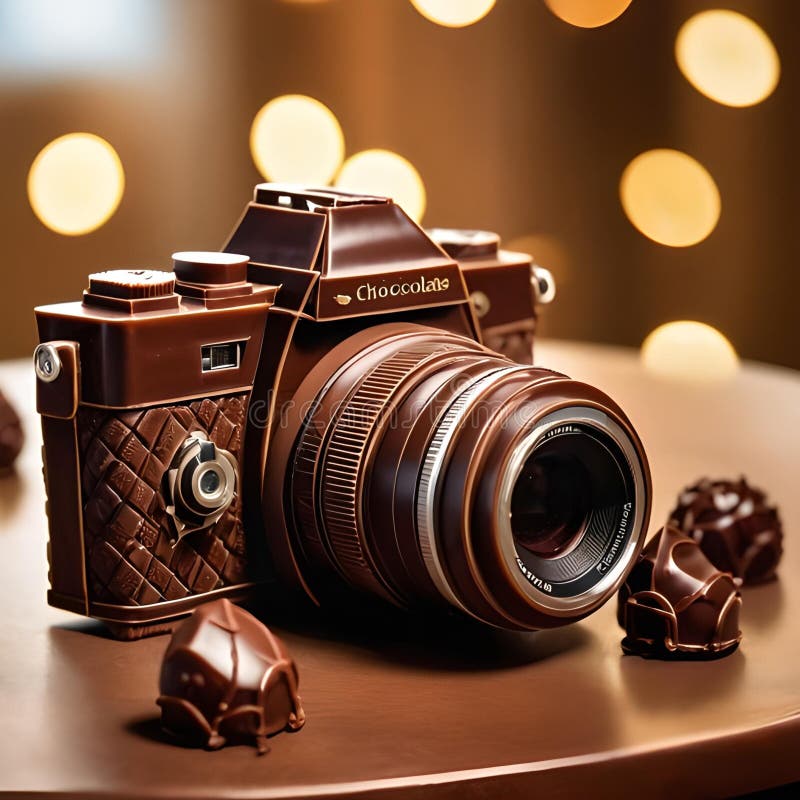 AI Image of a Camera Made of Chocolate Stock Illustration ...