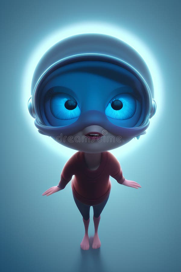 AI Image of the Colorful Light Bulb Glowing from the Cartoon Character ...