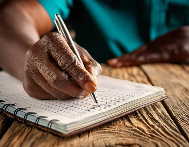 Generative AI Image of Dad Writing a Check. Stock Illustration ...