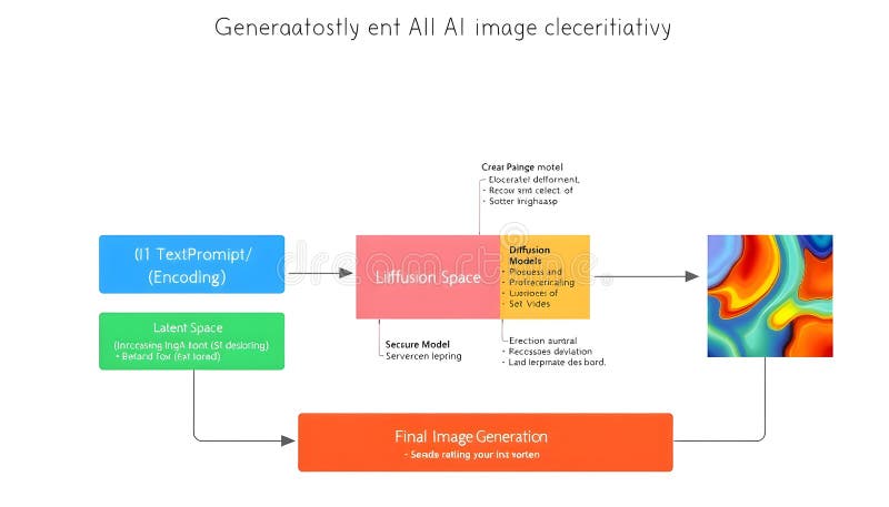AI Image Generation Process: a Visual Guide Stock Illustration - Illustration of stages ...