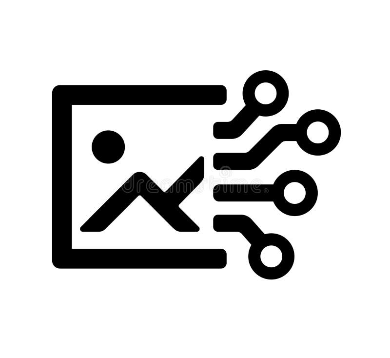 AI Image Generation Services Icon Illustration Stock Vector ...