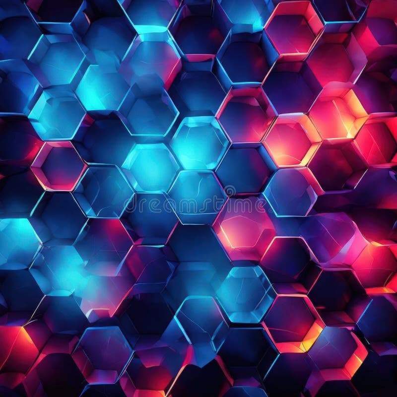 The AI Image Generator, Abstract Hexagon Background Abstract 3D ...