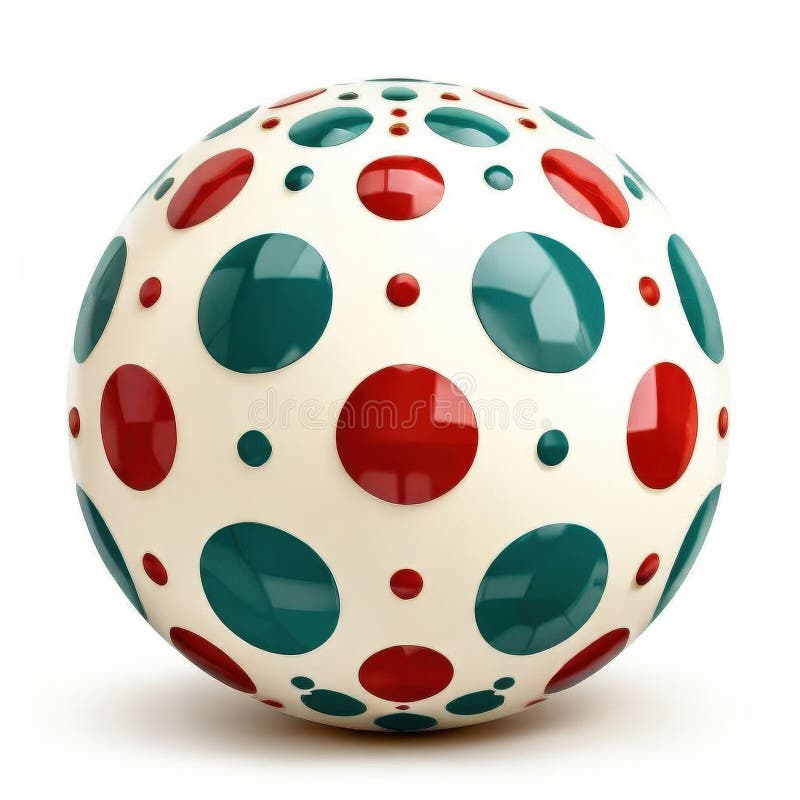 The AI Image Generator, Abstract Red Polka Dot Sphere Editorial Stock ...