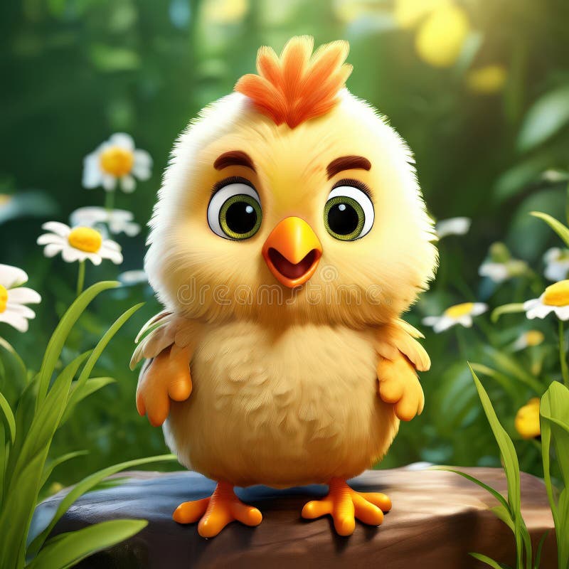 The AI Image Generator, Adorable Cartoon Chick I Editorial Photography ...