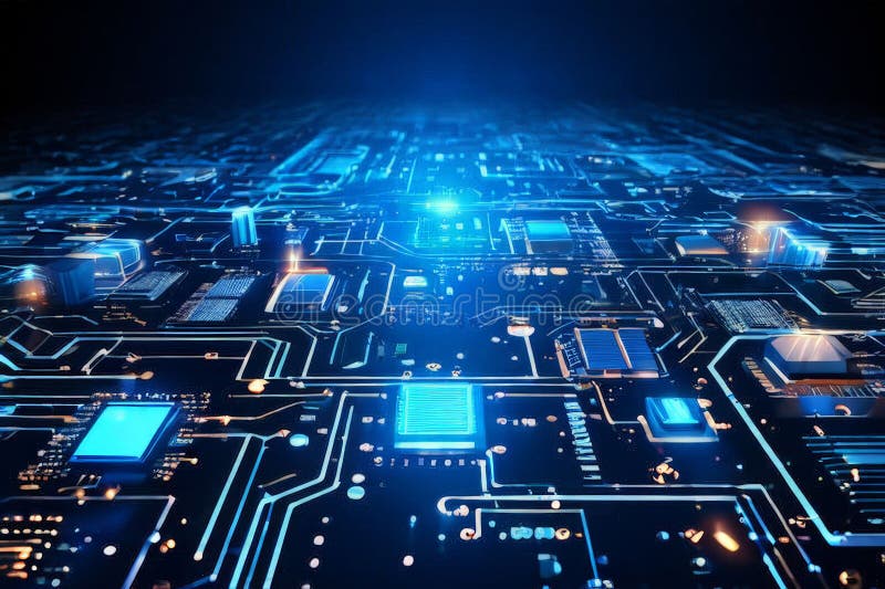 AI Image Generator, Advanced Microprocessor Computer Chip Stock ...