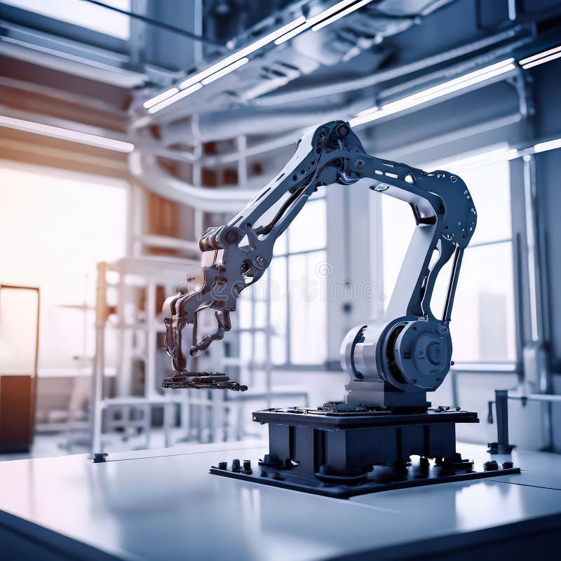 The AI Image Generator, Assembly, the Robotic Arm in Factory Production ...