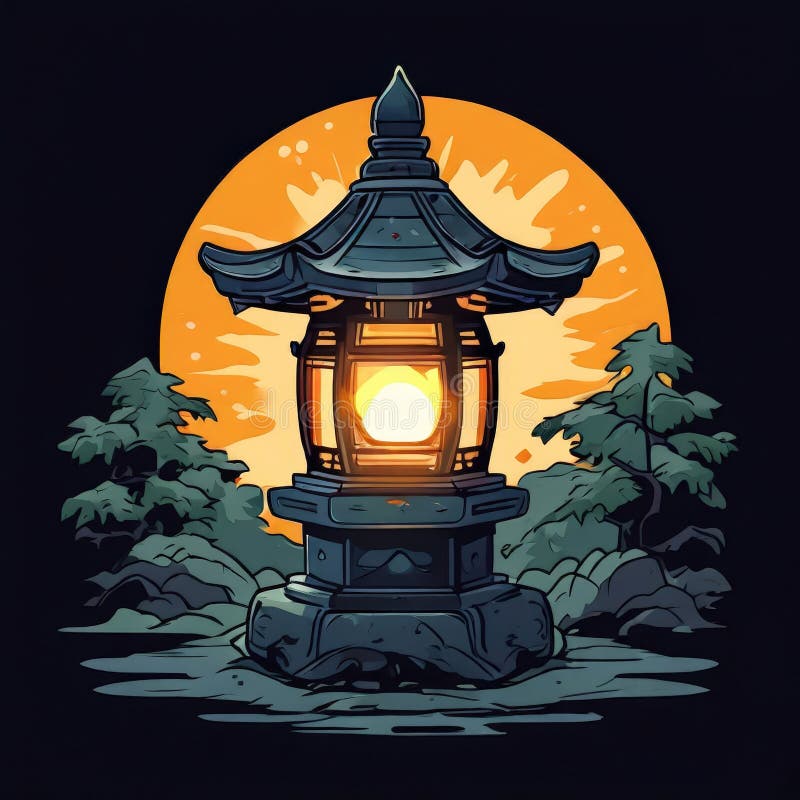 The AI Image Generator, Beautiful Court Lantern Editorial Stock Image ...