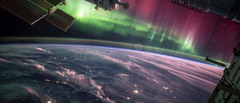 AI Image Generator of Beautiful Milky Way View from Space Shuttle Stock ...