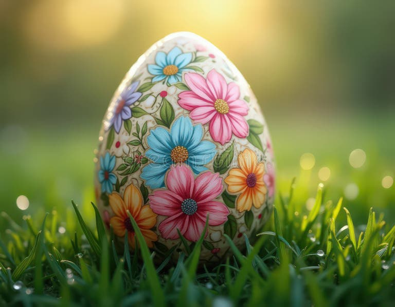 An AI Image Generator, Beautifully Decorated Easter Egg Stock Illustration - Illustration of ...