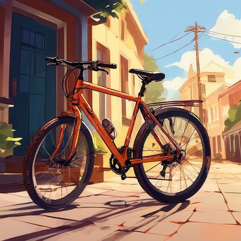 The AI Image Generator, Bicycle on a Country Road Editorial Photography ...