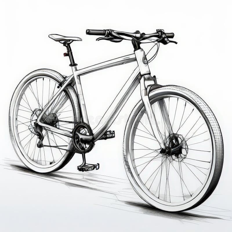 The AI Image Generator, Bicycle on a Country Road Stock Illustration - Illustration of cycling ...