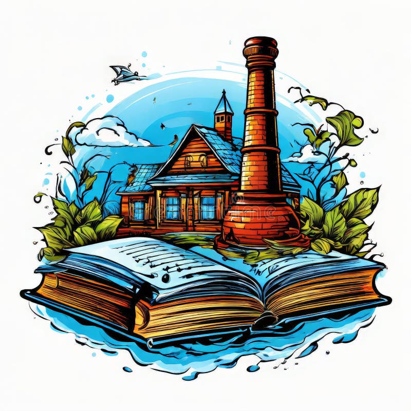 AI Image Generator, Book into Landscape Vector: Creative Design for ...