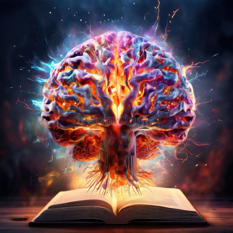 The AI Image Generator, Brain, Composed of Swirling Galaxies and ...