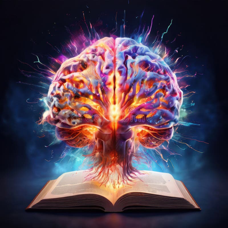 The AI Image Generator, Brain, Composed of Swirling Galaxies and ...