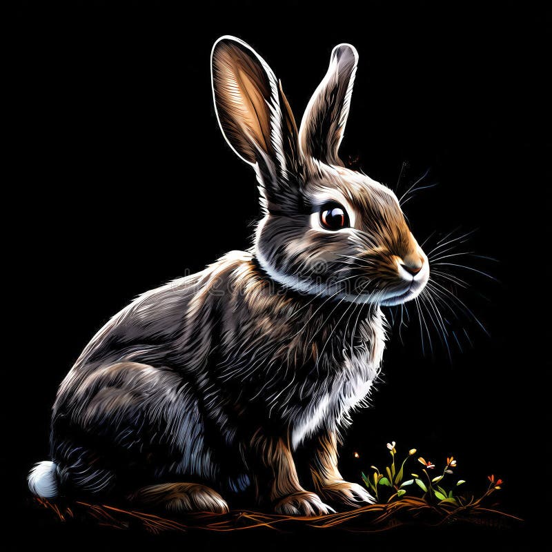 The AI Image Generator, Brown Rabbit in Isolation Editorial Photo ...