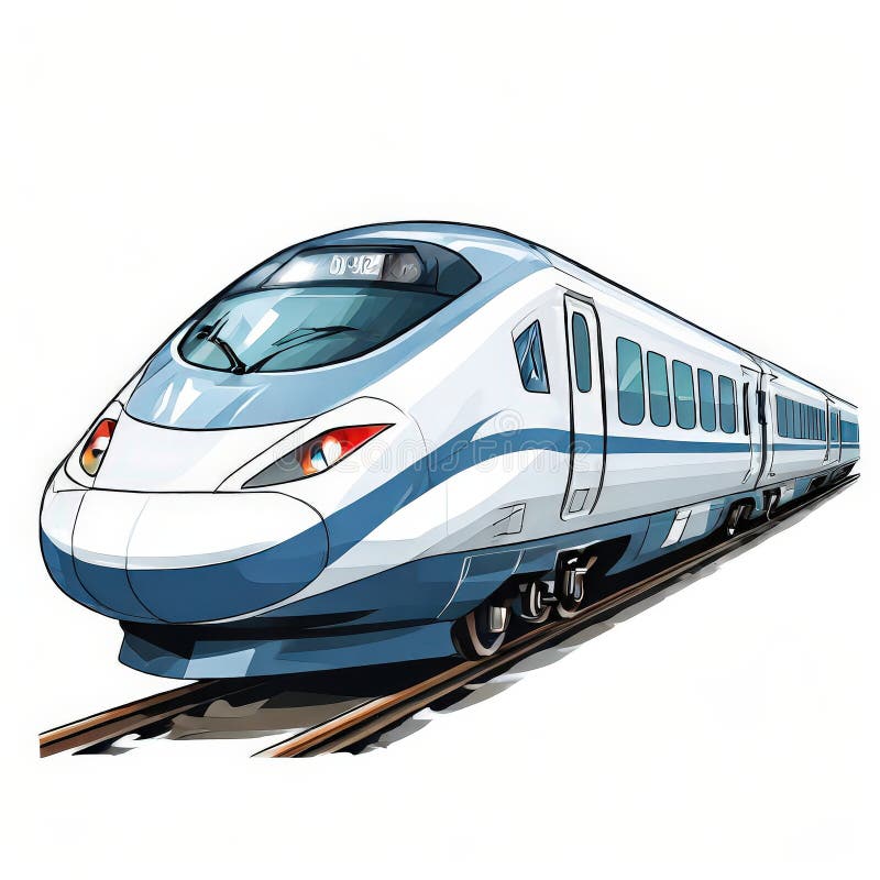 The AI Image Generator, Bullet Train Stock Illustration - Illustration ...