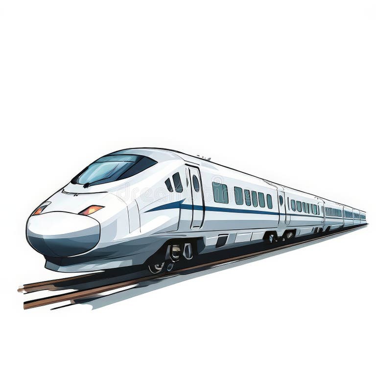The AI Image Generator, Bullet Train Stock Illustration - Illustration ...