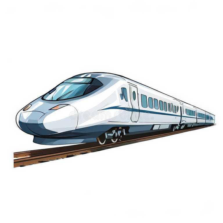 The AI Image Generator, Bullet Train Stock Illustration - Illustration ...