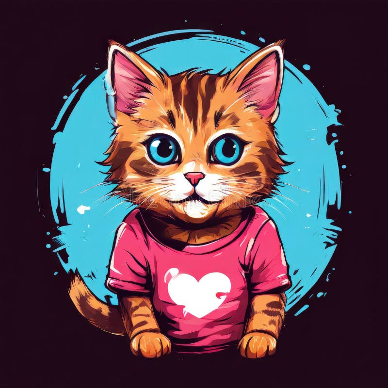 The AI Image Generator, Cartoon Cat Stock Illustration - Illustration ...