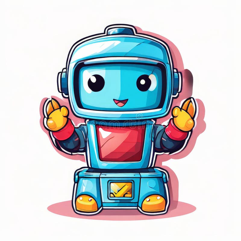Ai Image Generator, Cheerful Arcade Robot Editorial Stock Photo ...