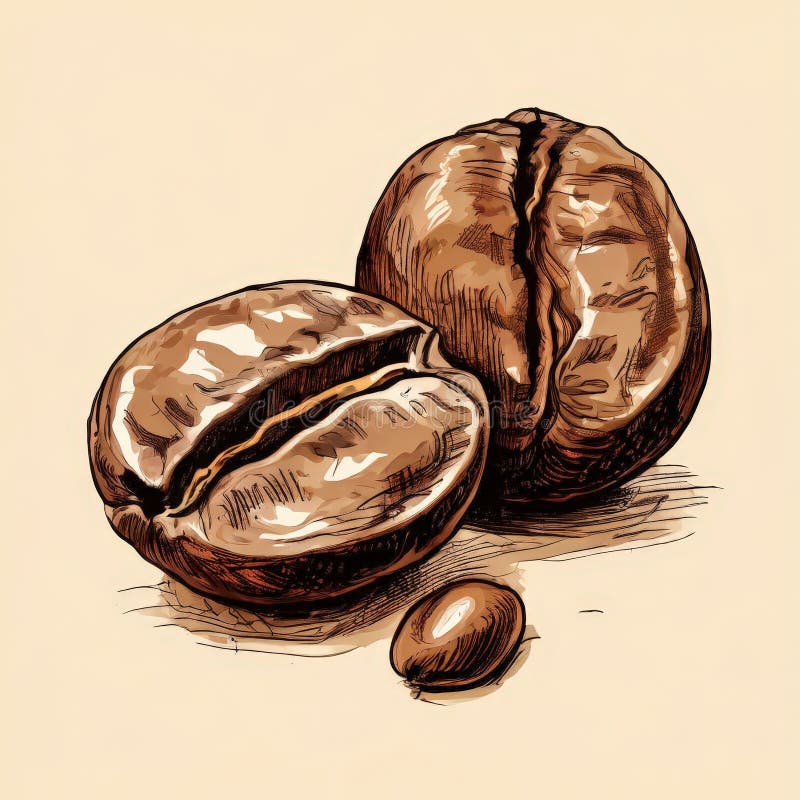 The AI Image Generator, Coffee Bean Isolated on White Background ...