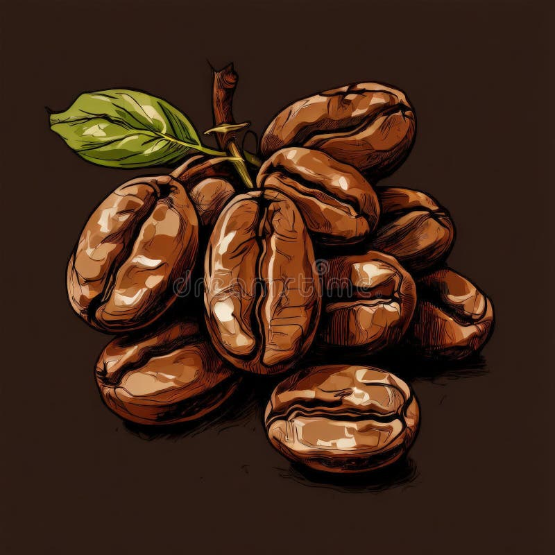 The AI Image Generator, Coffee Bean Isolated on White Background ...