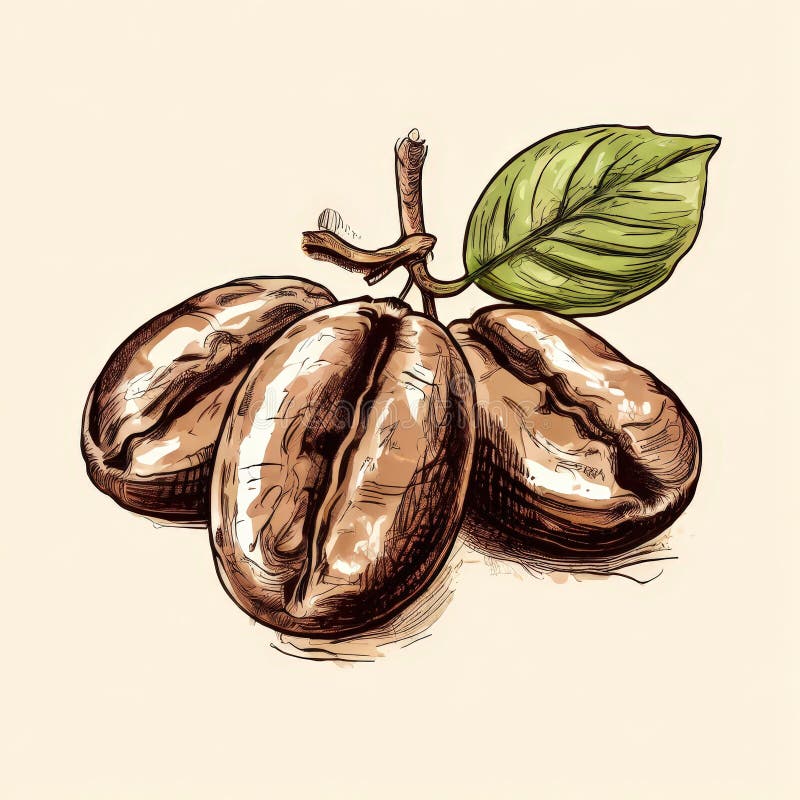 The AI Image Generator, Coffee Bean Isolated on White Background ...