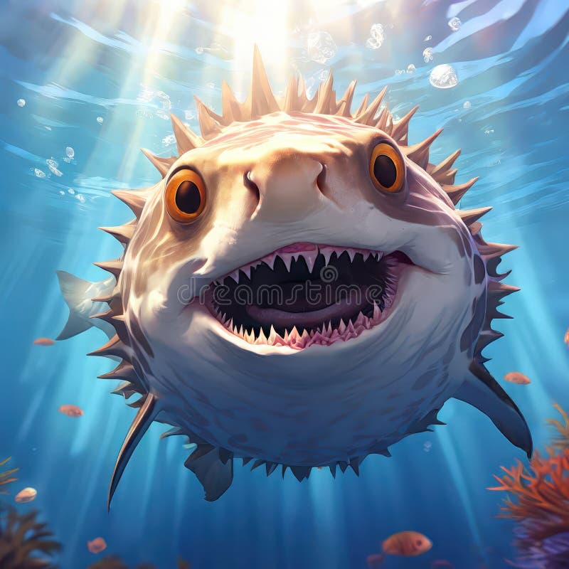 The AI Image Generator, Colorful Fish and Predatory Marine Creature ...