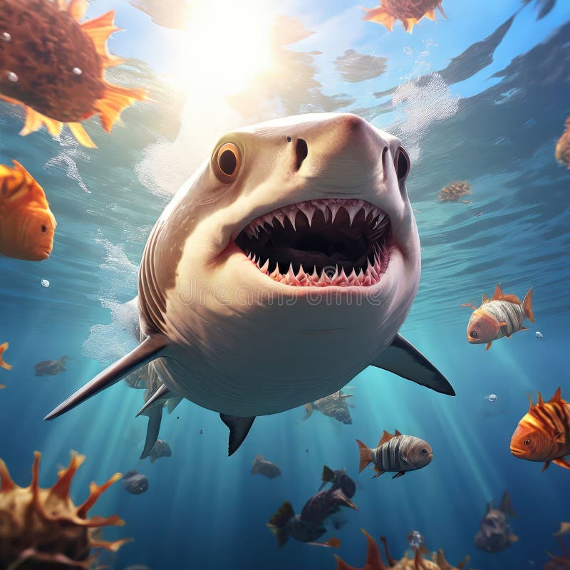 The AI Image Generator, Colorful Fish and Predatory Marine Creature ...