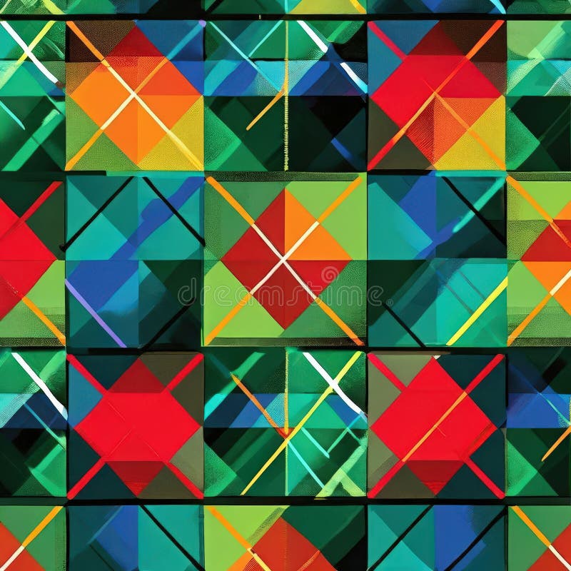 The AI Image Generator, Colorful Geometric Shapes Stock Illustration ...
